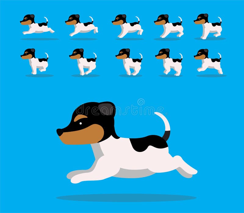 Animal Animation Sequence Dog Brazilian Terrier Cartoon Vector Stock ...