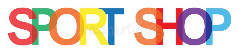 Sport shop colorful letter stock image. Image of background - 217610805