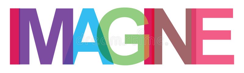 Imagine letters stock illustration. Illustration of concept - 217620877