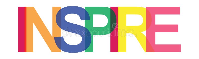 Inspire colorful letters stock illustration. Illustration of coaching ...