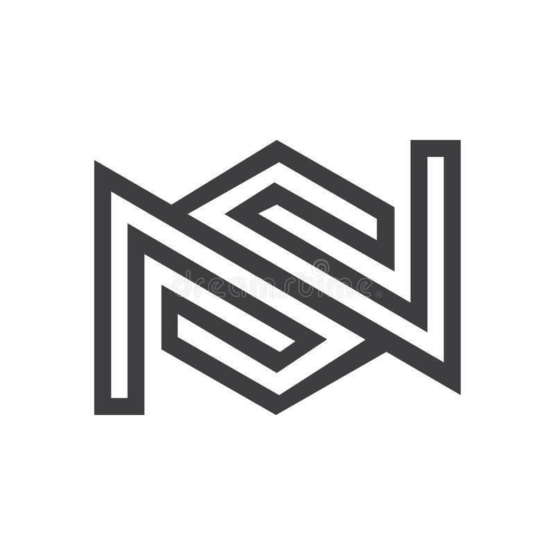 NS, SN, S and N Abstract Initial Monogram Letter Alphabet Logo Design ...