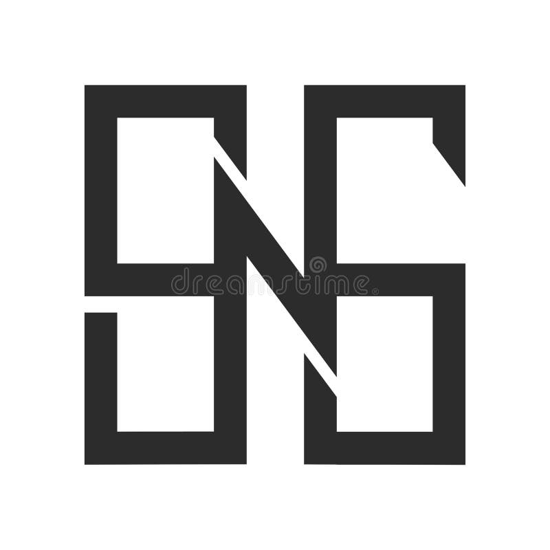 NS, SN, S and N Abstract Initial Monogram Letter Alphabet Logo Design ...