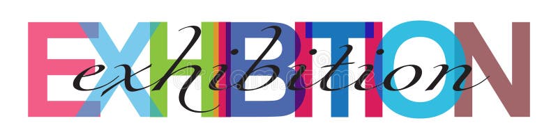 Exhibition Colorful Letters Stock Illustration - Illustration of ...