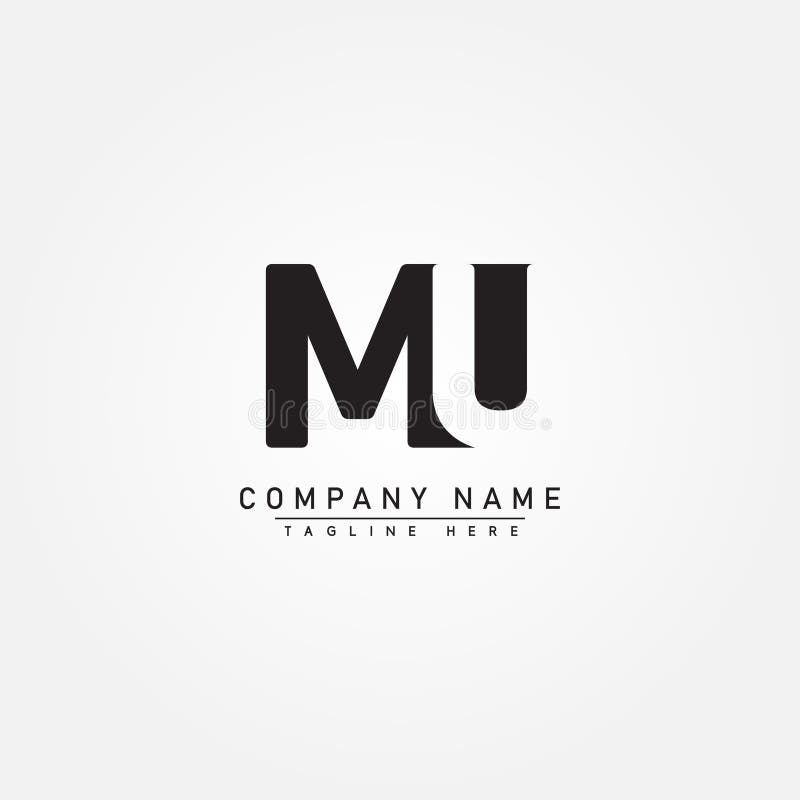 Initial Letter MU Logo - Minimal Business Logo Stock Vector ...