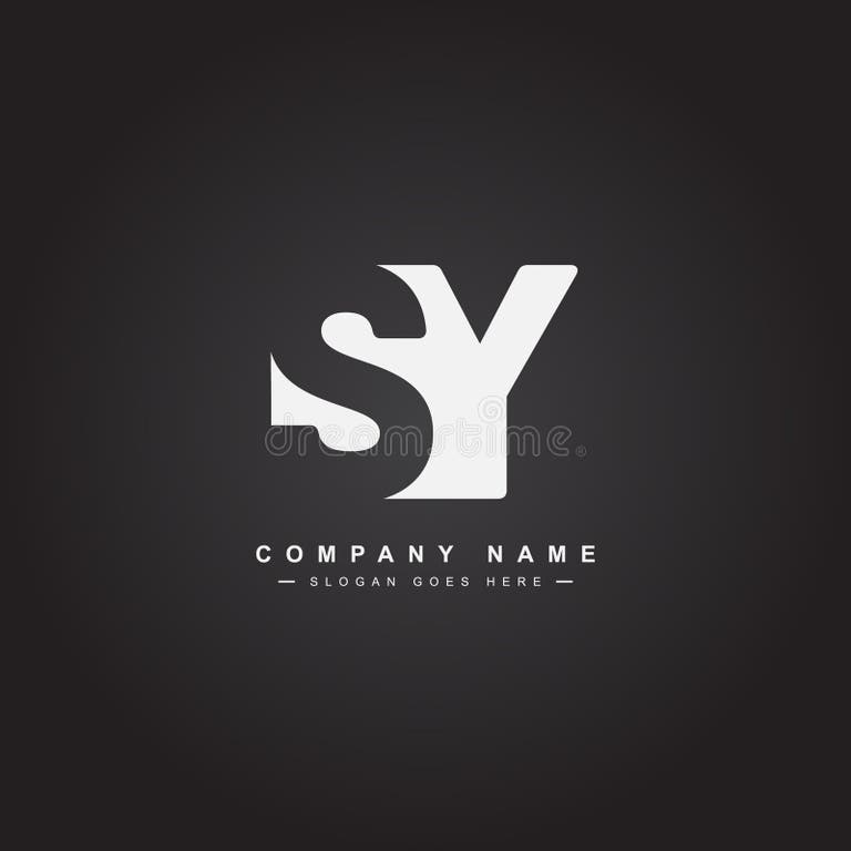 Initial Letter SY Logo - Minimal Business Logo Stock Vector ...