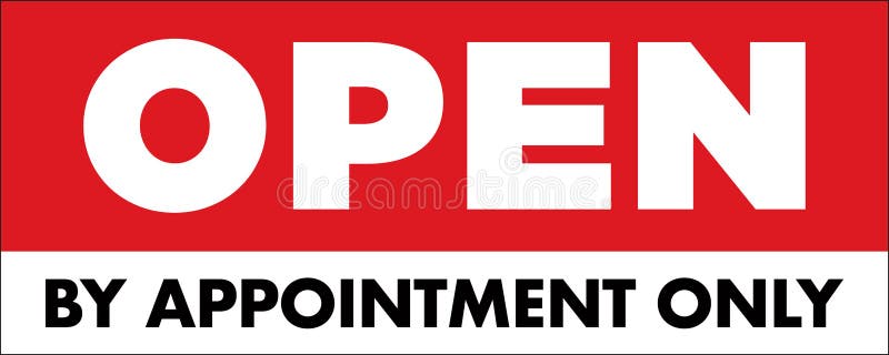 Open by Appointment only | Banner or Window Decal for Business Stock ...