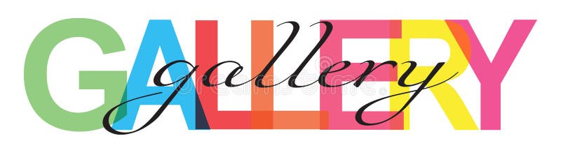 Gallery letters stock illustration. Illustration of dark - 217833363