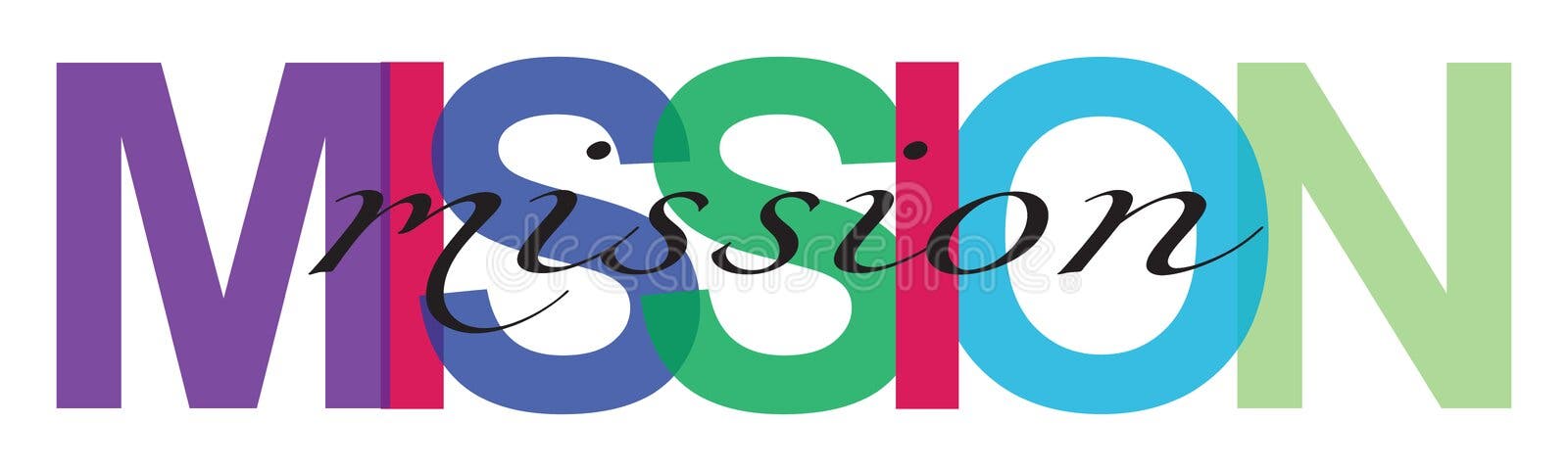 Colorful Mission Statement on White Stock Illustration - Illustration ...