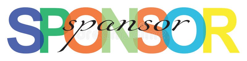 Sponsor letters stock illustration. Illustration of personal - 217873518