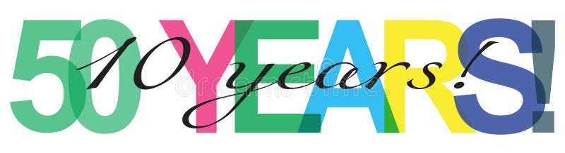 50 years letters stock illustration. Illustration of graphic - 217887581