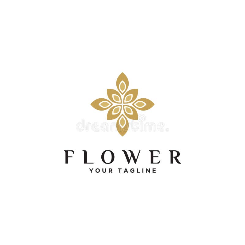 Template Beautiful Flower Logo Design. Stock Vector - Illustration of ...