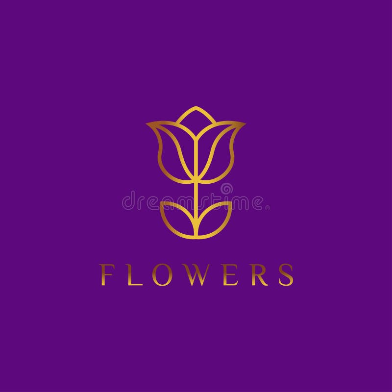 Template Beautiful Flower Logo Design. Stock Vector - Illustration of ...
