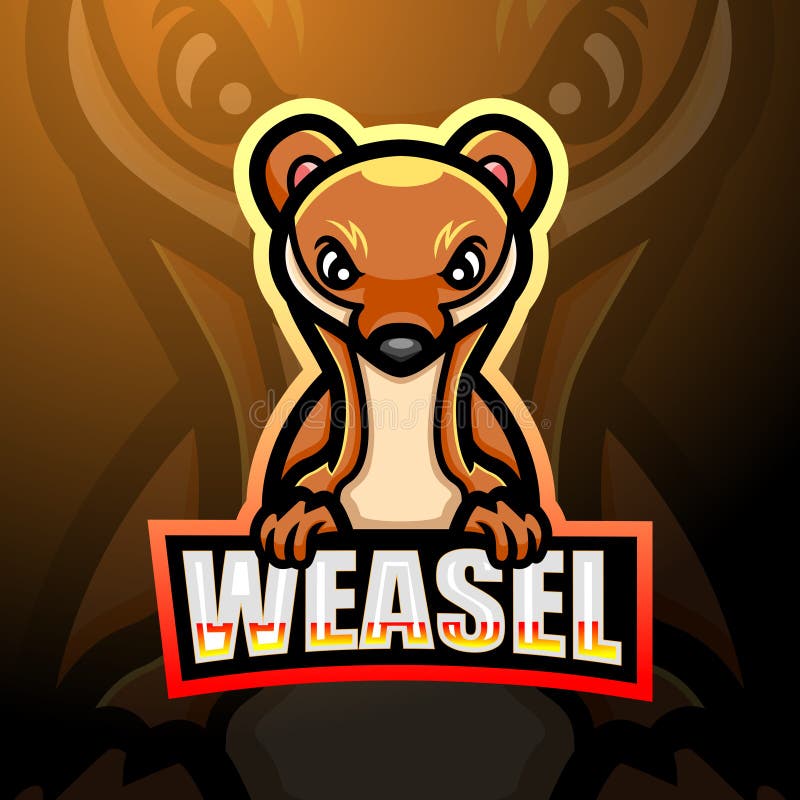 Weasel Esport Logo Mascot Design Stock Vector - Illustration of design ...