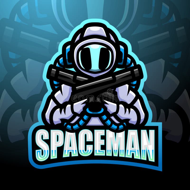 Spaceman Esport Logo Mascot Design Stock Vector - Illustration of ...