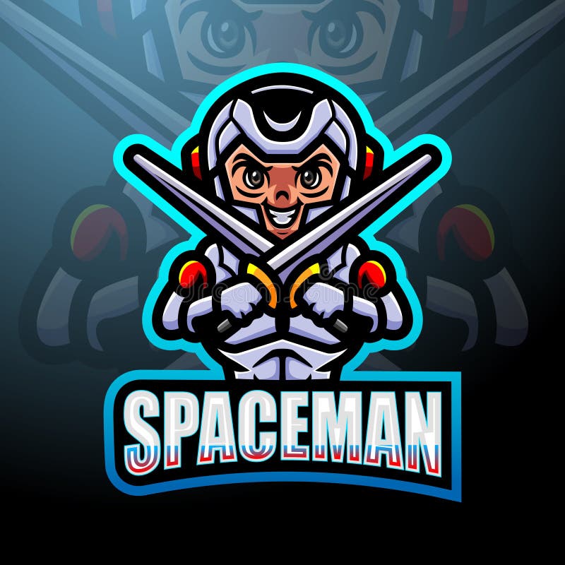 Spaceman Esport Logo Mascot Design Stock Vector - Illustration of ...