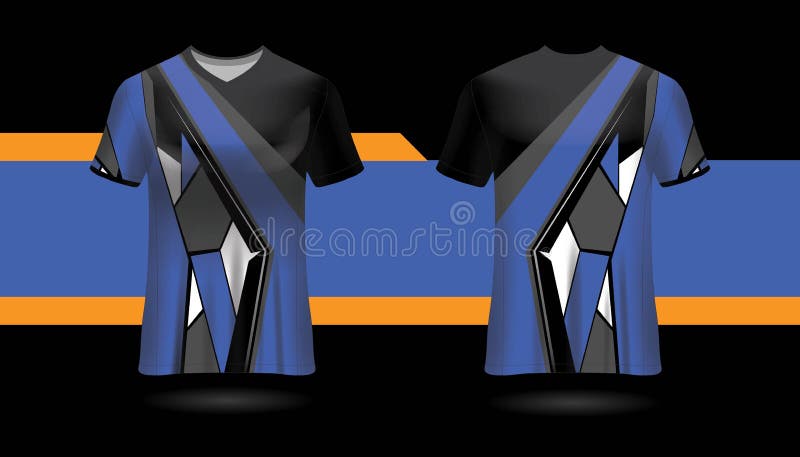 Club Shirt Design Vector. Uniform Front and Back View. Stock Vector ...