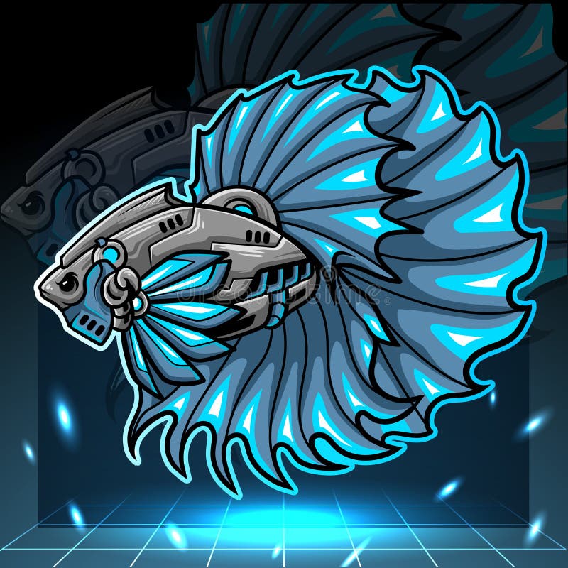 Betta Fish Robot Mascot. Esport Logo Design Stock Vector - Illustration ...
