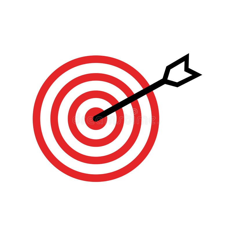 Target Vector Icon. Target with Arrow Icon. Mission or Business Goal ...