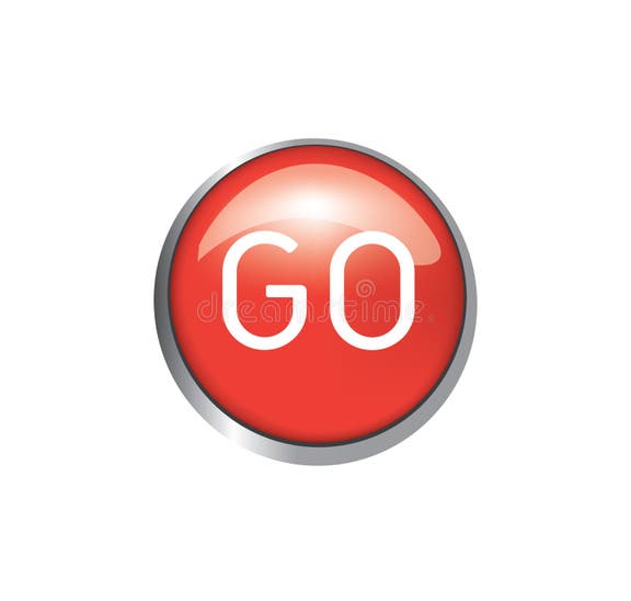 Red go button stock vector. Illustration of computer - 218120801