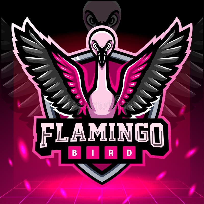 Flamingo Gaming Mascot. Esport Logo Design Stock Vector - Illustration ...
