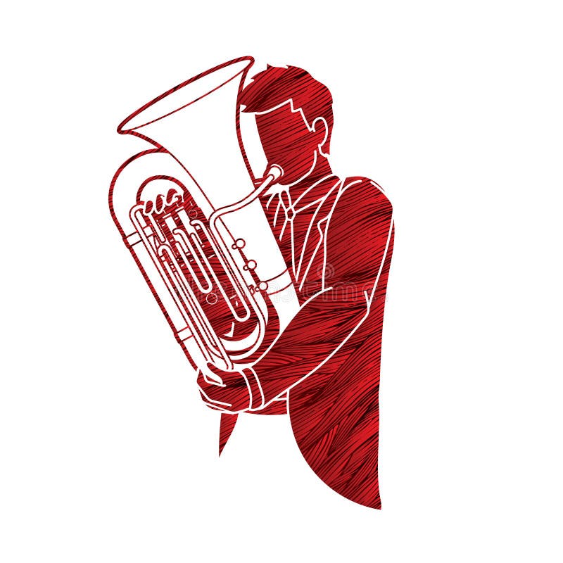 Tuba Musician Orchestra Instrument Graphic Vector Stock Vector ...