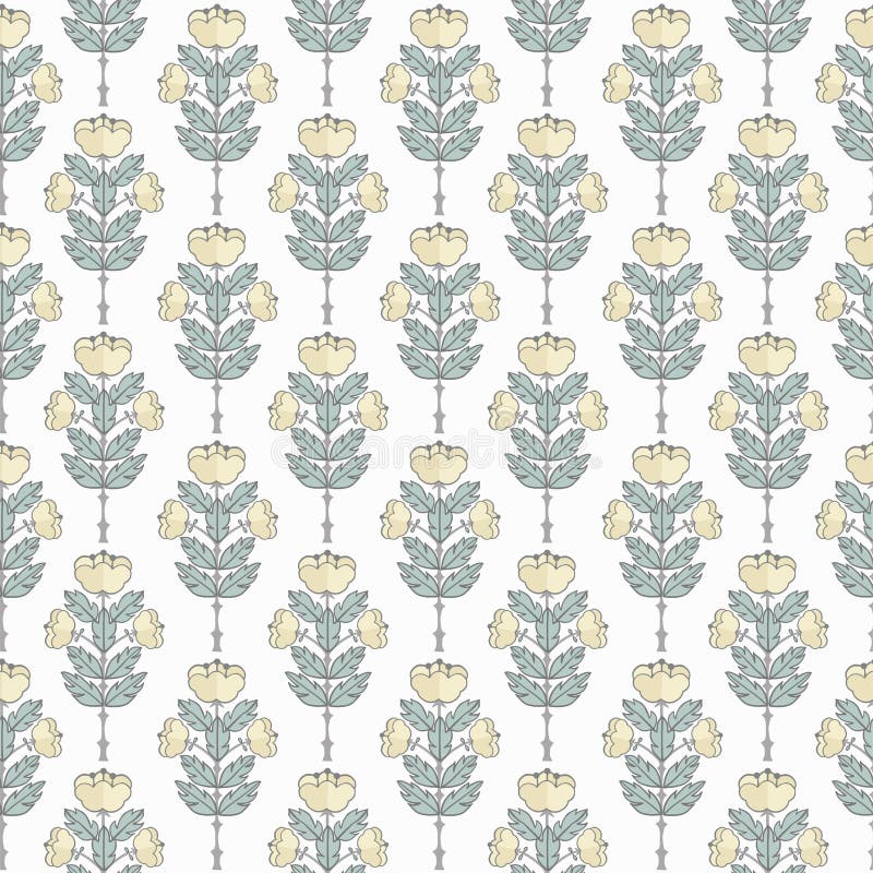 Vector Botanical Art Leaf Illustration Seamless Repeat Pattern Stock ...