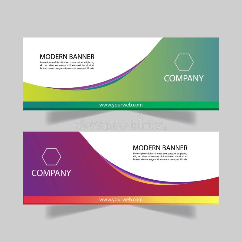 Abstract Modern Web Banner Vector Design Stock Vector - Illustration of ...