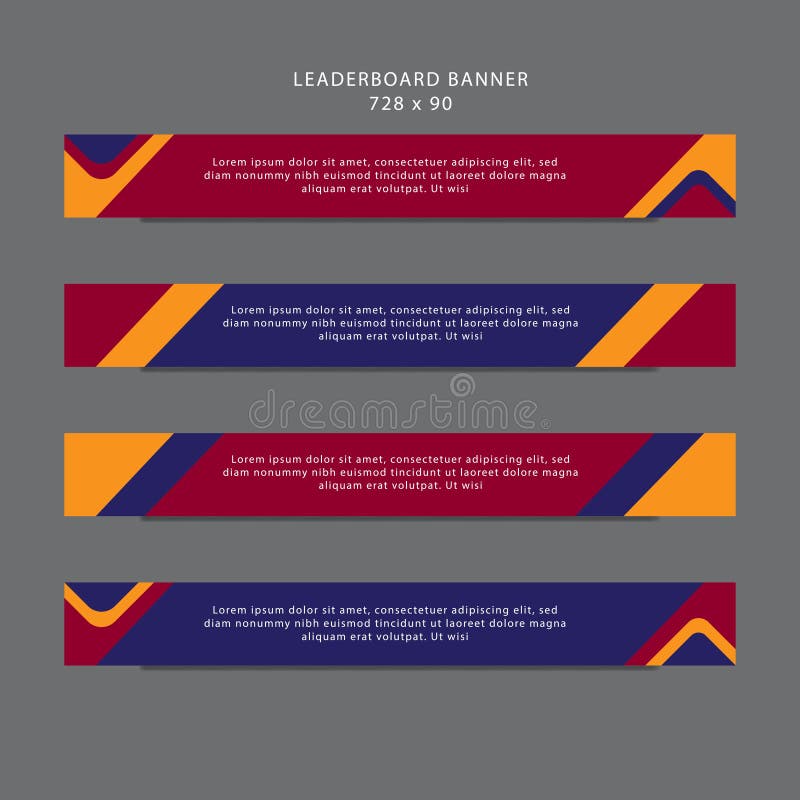 Leaderboard Banner. Abstract Modern Web Banner Template Design Stock ...