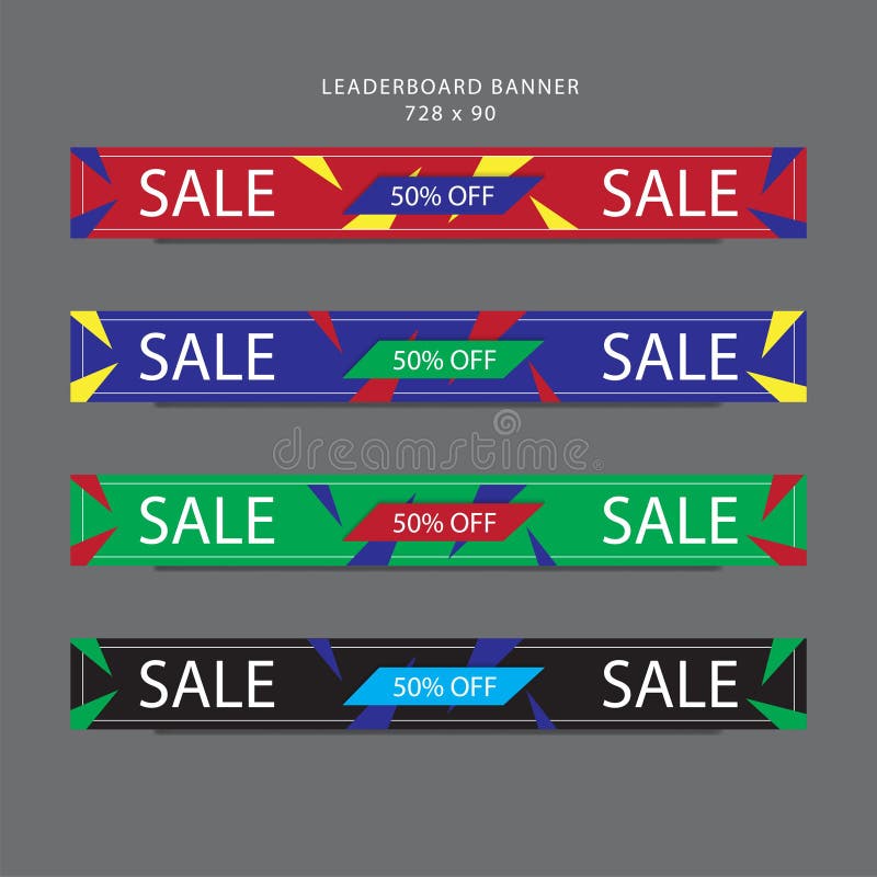 Leaderboard Banner. Abstract Modern Web Banner Template Design Stock ...
