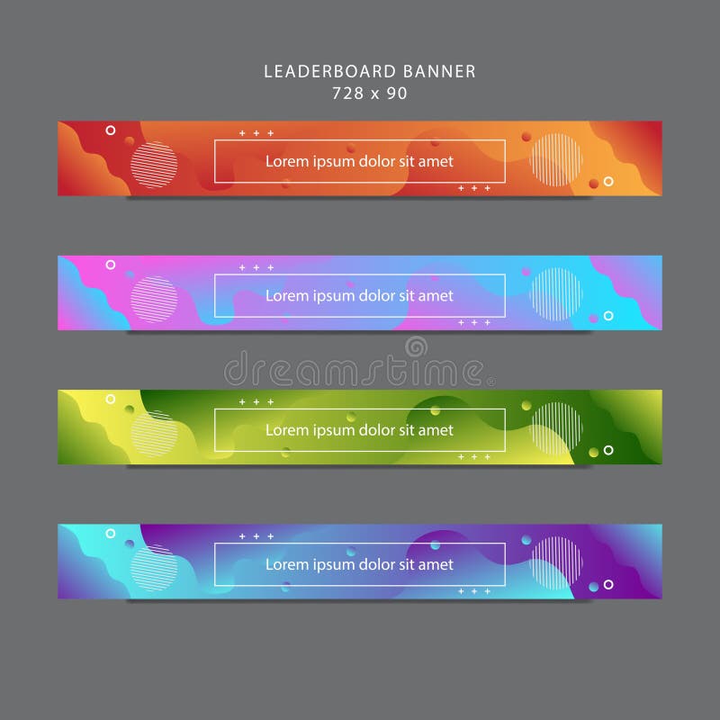 Abstract Modern Website Banner. Leaderboard Banner Template Design ...