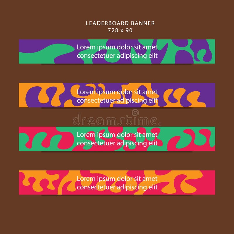 Leaderboard Banner. Abstract Modern Web Banner Template Design Stock ...