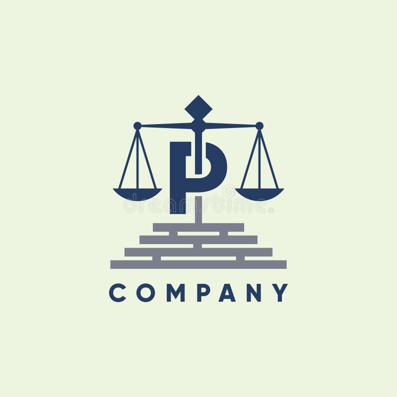Letter P Legal Firm Law and Attorney Logo Design Vector Graphic Stock ...