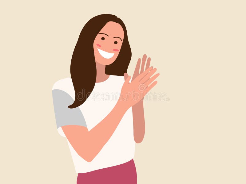 Lady Clapping Stock Illustrations – 57 Lady Clapping Stock ...