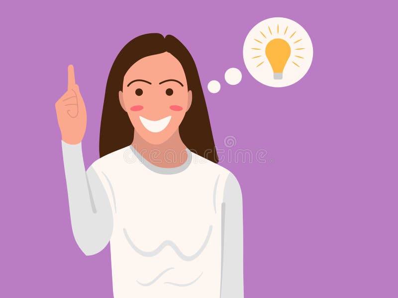 Thinking or Idea Gesture with Cute Cartoon Character. Stock Vector ...