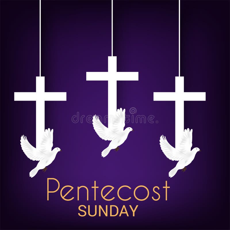 Pentecost, Holy Spirit, Christian Symbols, Church Logo. Stock ...