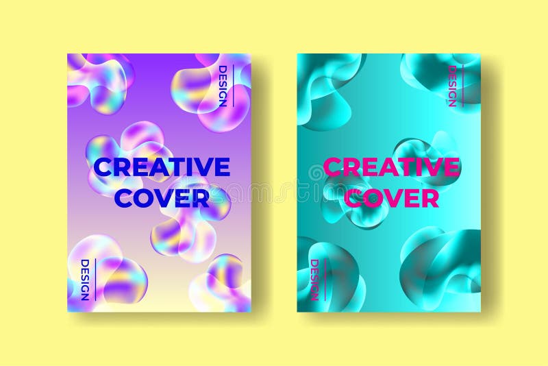 Set of Colorful Cover Design Template in A4 Size Stock Vector ...