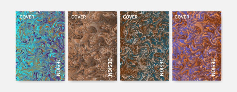 Set of Colorful Cover Design Template in A4 Size Stock Vector ...