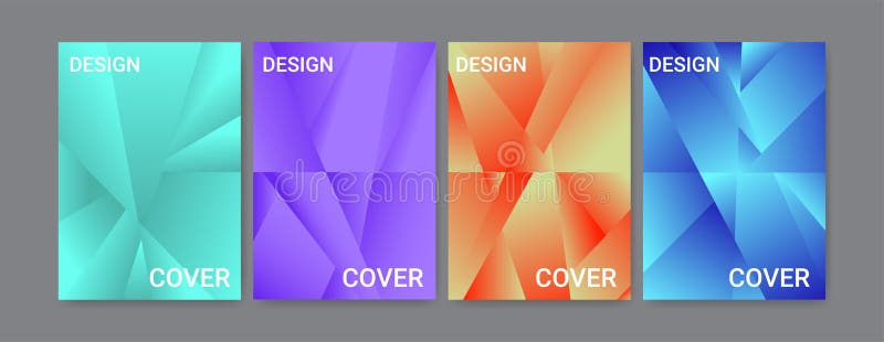 Set of Colorful Cover Design Template in A4 Size Stock Vector ...