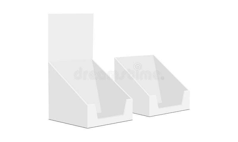 Counter Display Boxes Isolated on White Background, Side View Stock ...