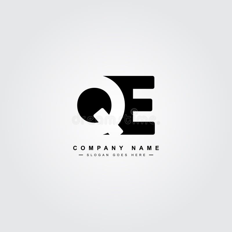 Initial Letter QE Logo - Minimal Business Logo Stock Vector ...