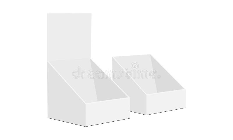 Display Boxes Side View, Isolated on White Background Stock Vector ...