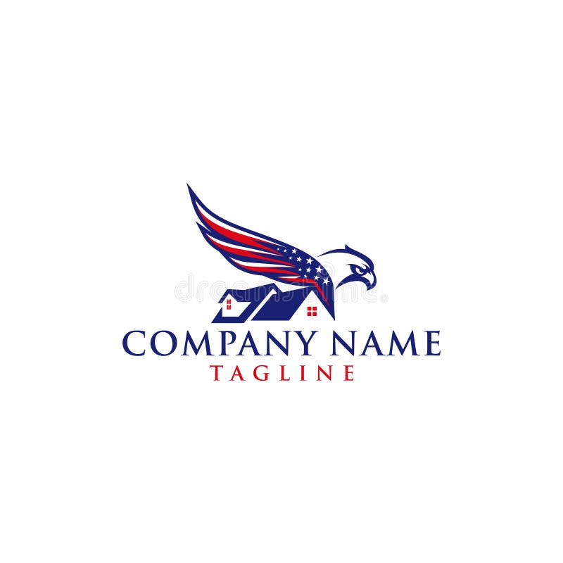 American Eagle Home Logo Design. Stock Vector - Illustration of element ...
