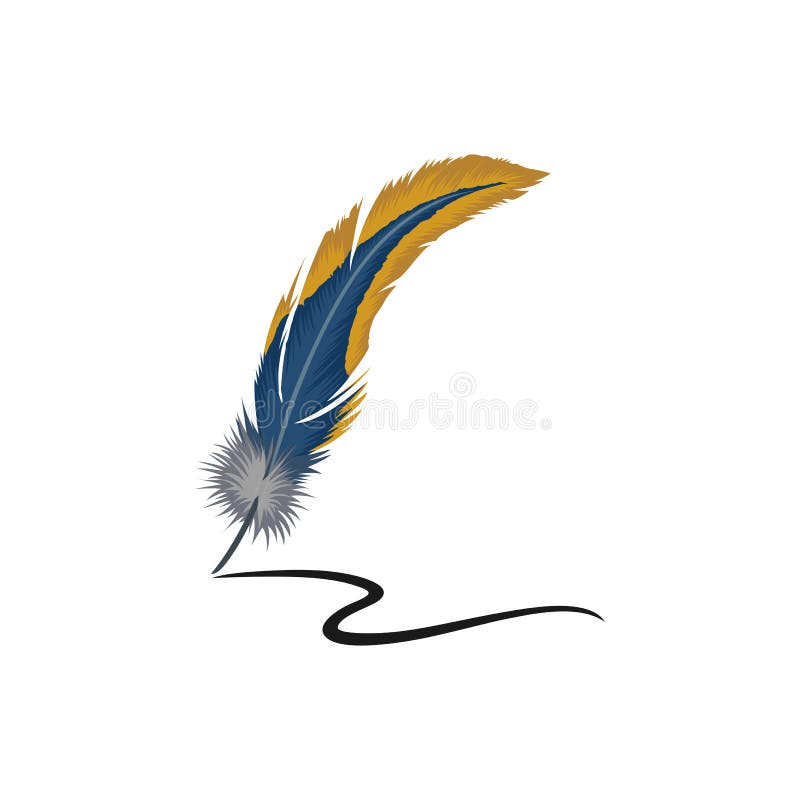 Feathers Icon Vector Illustration, Signature Logo Stock Vector ...