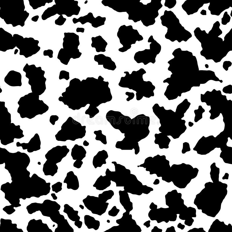 Cow Skin Texture, Black and White Spot Repeated Seamless Pattern ...