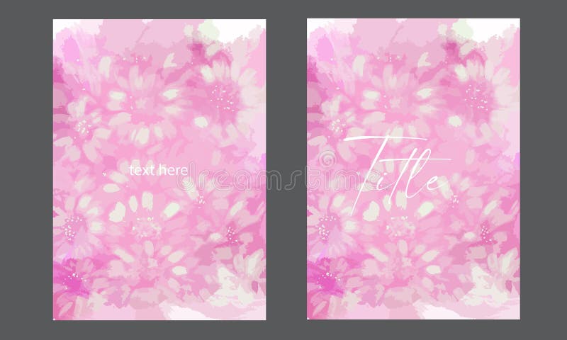 Rose Flower Art Watercolor Book Cover Template Stock Vector ...