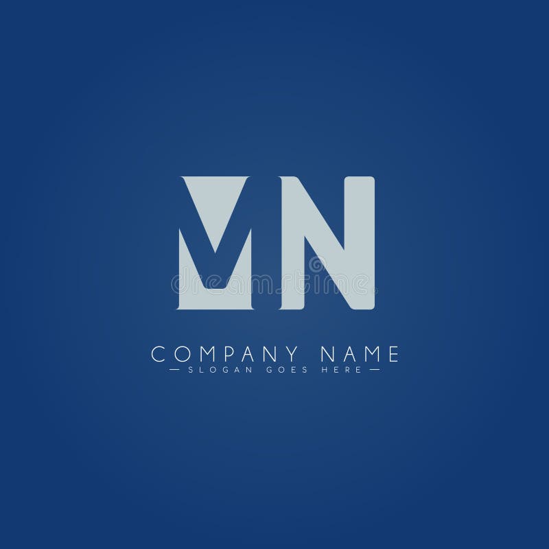Initial Letter MN Logo - Simple Business Logo Stock Vector ...