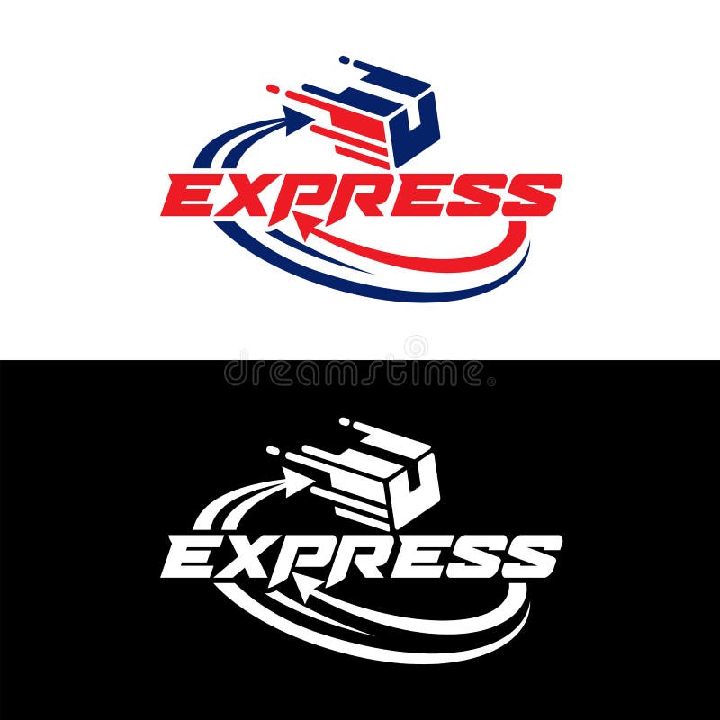 Fast Box Logo Vector. Express Moving Box Logotype Stock Vector ...