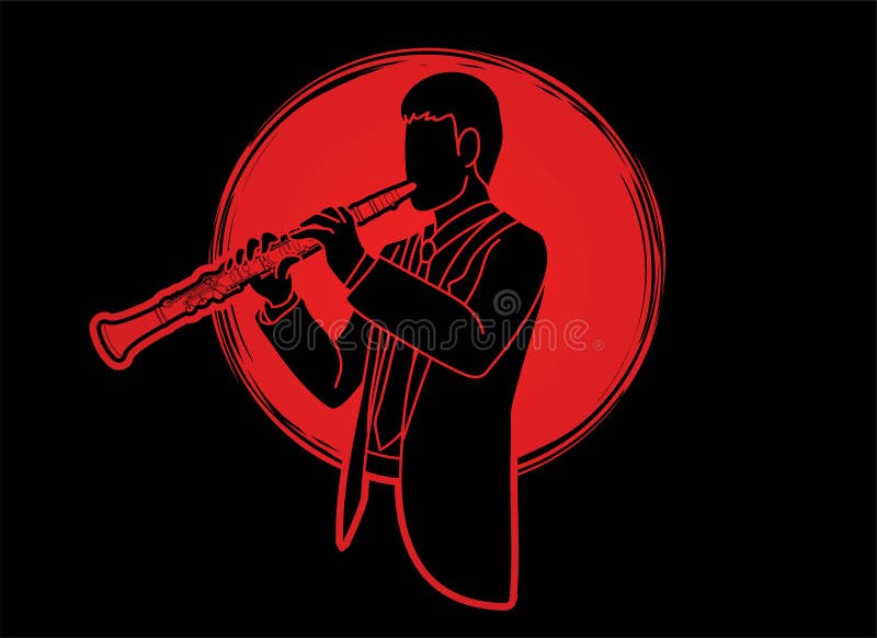 Clarinet Musician Orchestra Instrument Graphic Vector Stock Vector ...