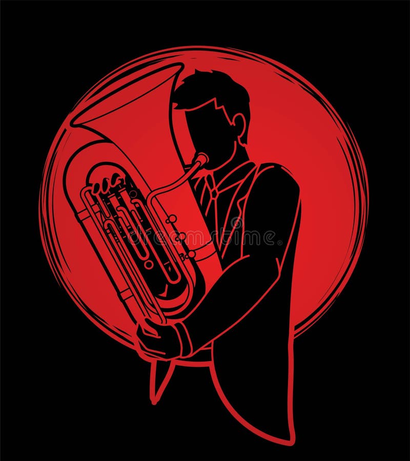 Tuba Musician Orchestra Instrument Graphic Vector Stock Vector ...
