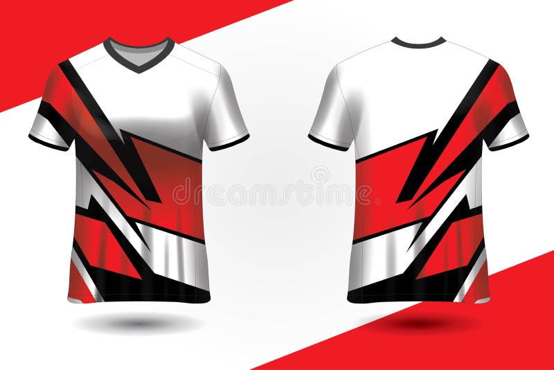 Club Shirt Design Vector. Uniform Front and Back View. Stock Vector ...